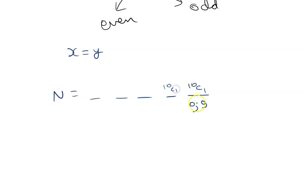 Solvedlet X Be The Number Of 5 Digit Numbers Sum Of Whose Digits Is Even And Y Be The Number Of
