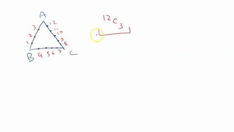 SOLVED:The sides A B, B C and C A of a triangle A B C have 3, 4 and 5 interior points ...