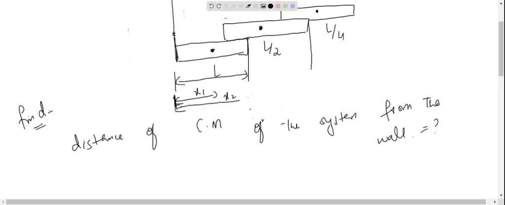 SOLVED:Three bricks each of length L and mass M are arranged as shown ...