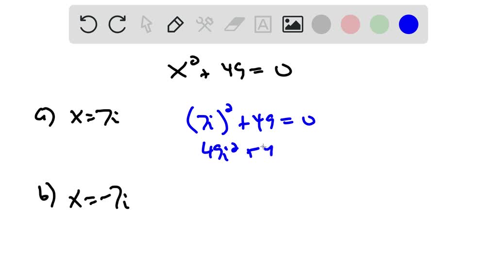 SOLVED:Verify by substitution that the given values of x are solutions ...