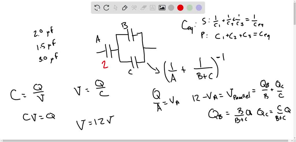 Dados los capacitores C1=2.0 μF, C2=1.5 μF y C3=3.0 μF, ¿qué arreglo de ...