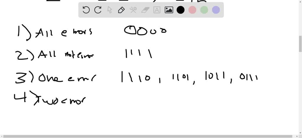 Each of four transmitted bits is classified as either in error or not ...
