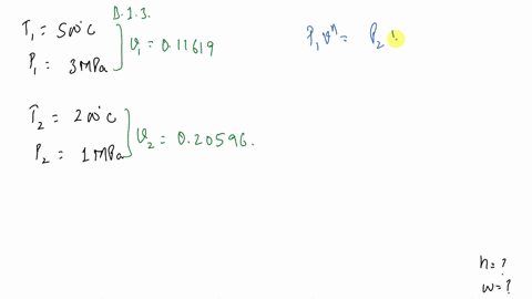 SOLVED:A piston/cylinder contains water at 500^∘ C, 3 MPa It is cooled in a polytropic process ...