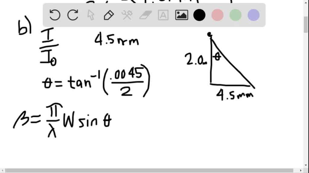 The width of the central peak in a single-slit diffraction pattern is 5 ...