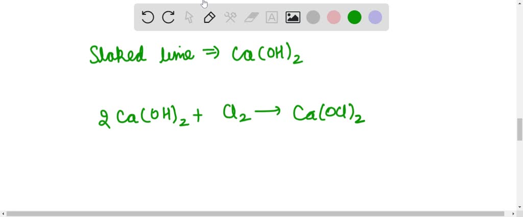SOLVED:The reaction of slaked lime with Cl2 gas gives: (a) A mixture of ...