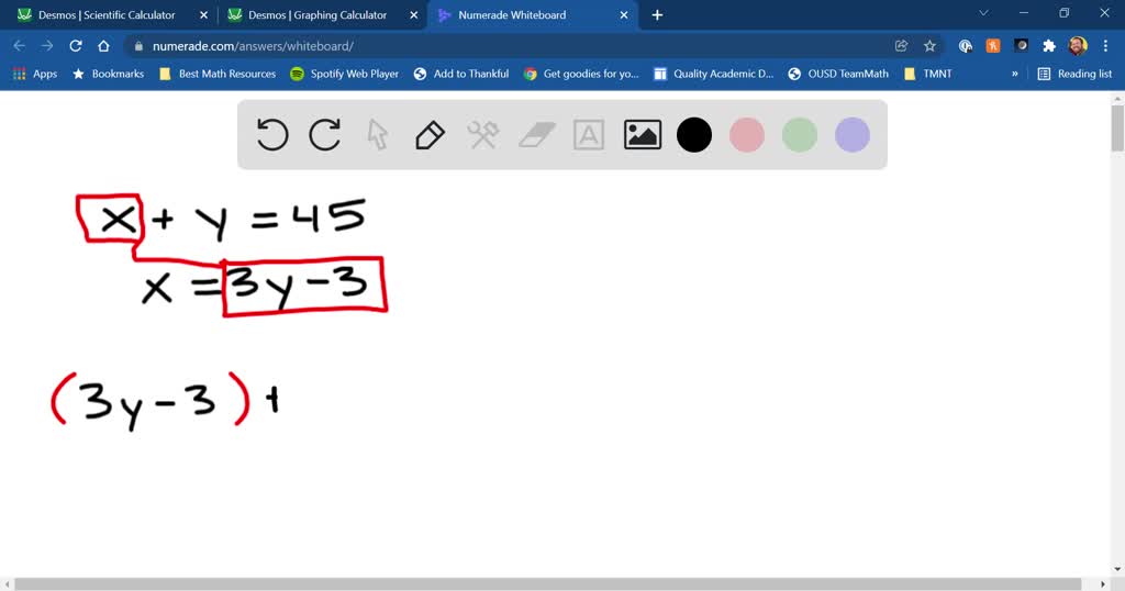 ⏩SOLVED:The sum of two integers is 45 . The larger is 3 less than… | Numerade