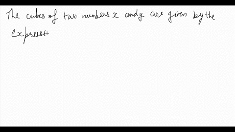 SOLVED:Translate to an algebraic expression. Three times the sum of the cubes of two numbers