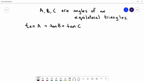 SOLVED: The triangle A B C, in which cotA+cotB+cotC=√(3) is (a) isosceles with vertical angle ...