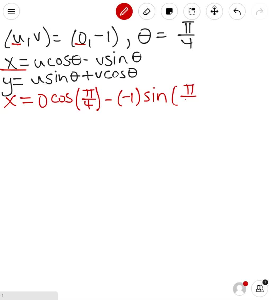 SOLVED:The coordinates of a point in the uv-coordinate system are given ...