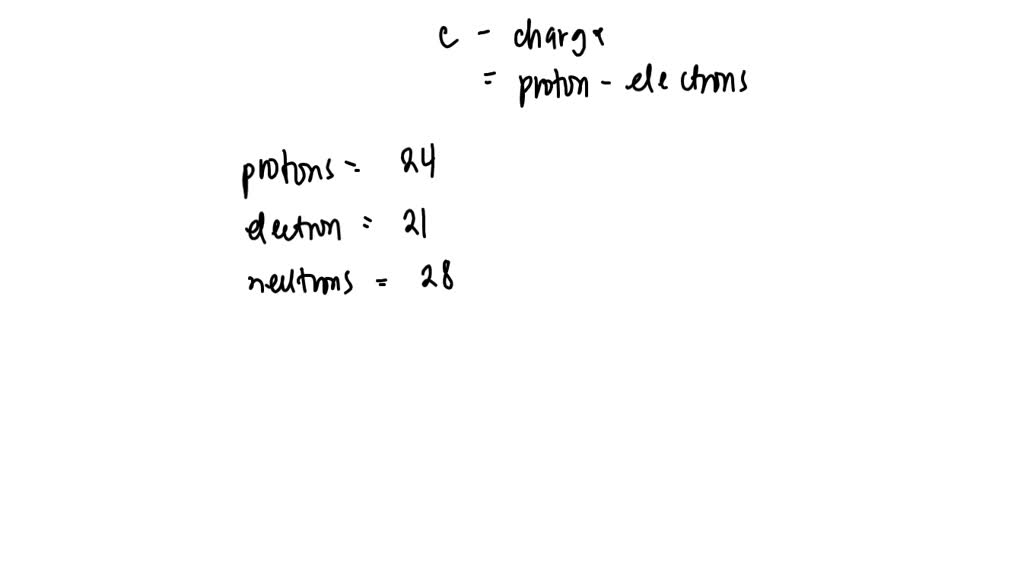 SOLVED:Write the symbol for the atom that contains 24 protons, 24 ...