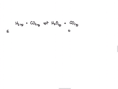 SOLVED: At high temperature, hydrogen and carbon dioxide react to give ...