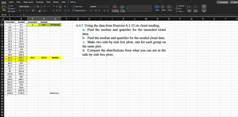 ⏩SOLVED:Using the data from Exercise 6.1 .12 on cloud seeding, a ...
