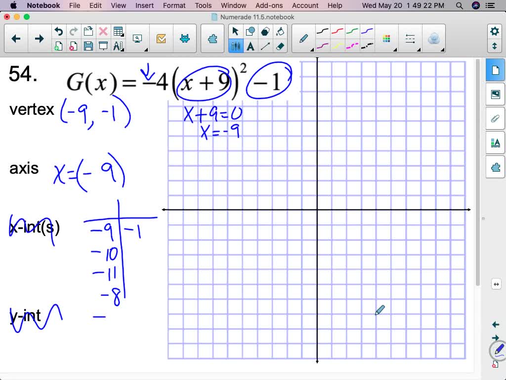 SOLVED:Sketch the graph of each quadratic function. Label the vertex, and sketch and label the ...