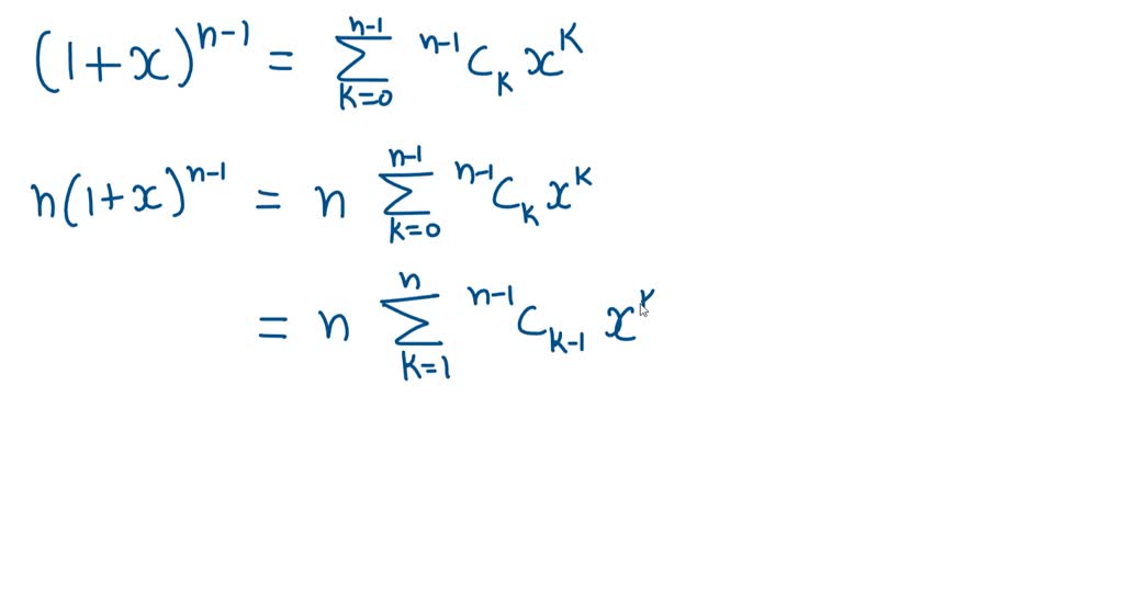 Suppose that n is a positive integer. Find a simple representation of ...