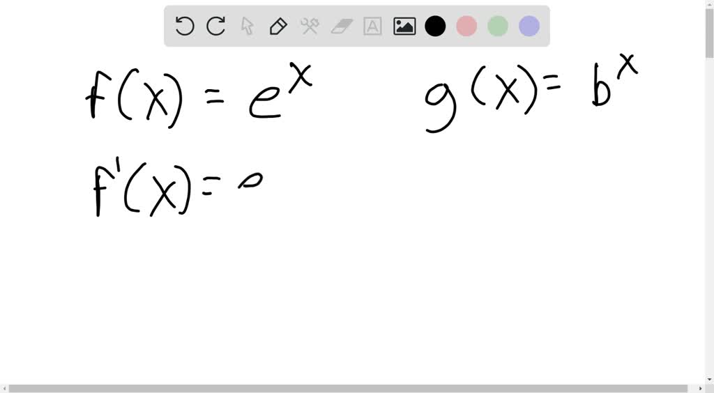 SOLVED:State the derivative rule for the exponential function f(x)=b^x ...