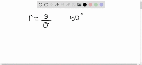 SOLVED:Circular Arcs Find the length s of the circular arc, the radius r of the circle, or the ...
