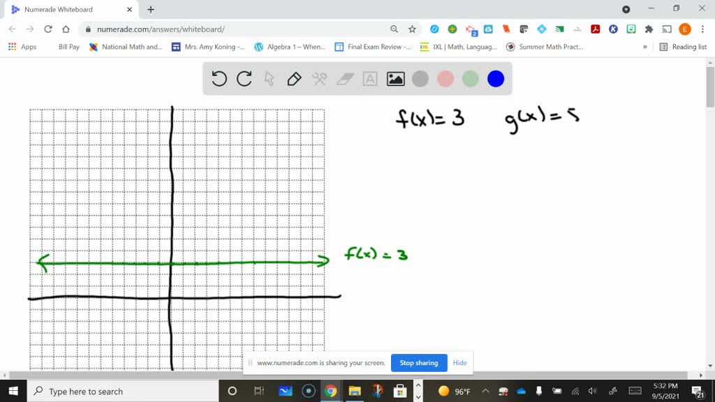 Solved Graph The Given Functions F And G In The Same Rectangular Coordinate System Select