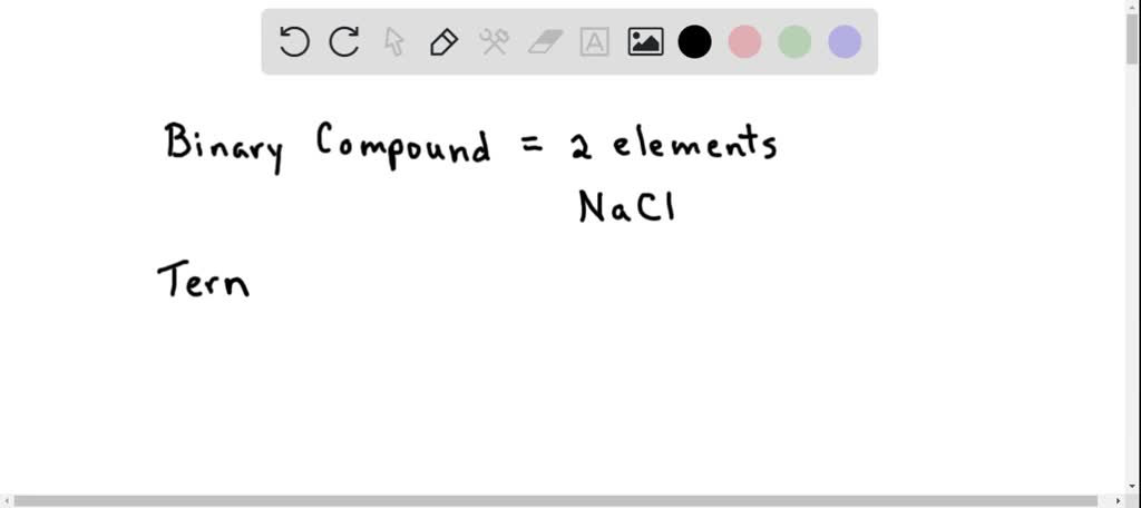 SOLVED:Give an example each for a binary compound and a ternary compound.
