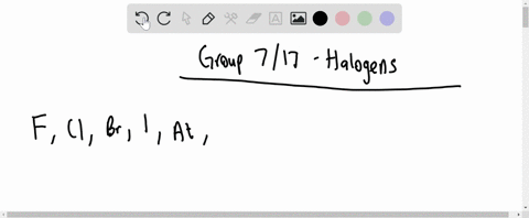 SOLVED:The elements of Group 7 (fluorine, chlorine, bromine, and iodine ...