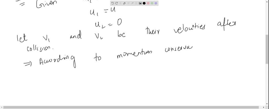 SOLVED: A sphere of mass m moving with a constant velocity v hits another stationary sphere of ...
