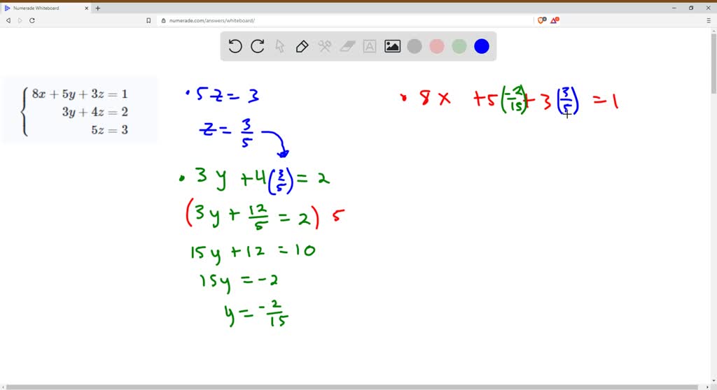 Solved The Systems Of Linear Equations Are In Upper Triangular Form Find All Solutions Of Each