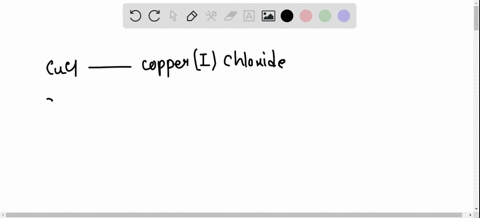 SOLVED:The compounds CuCl and CuCl2 were formerly called cuprous ...