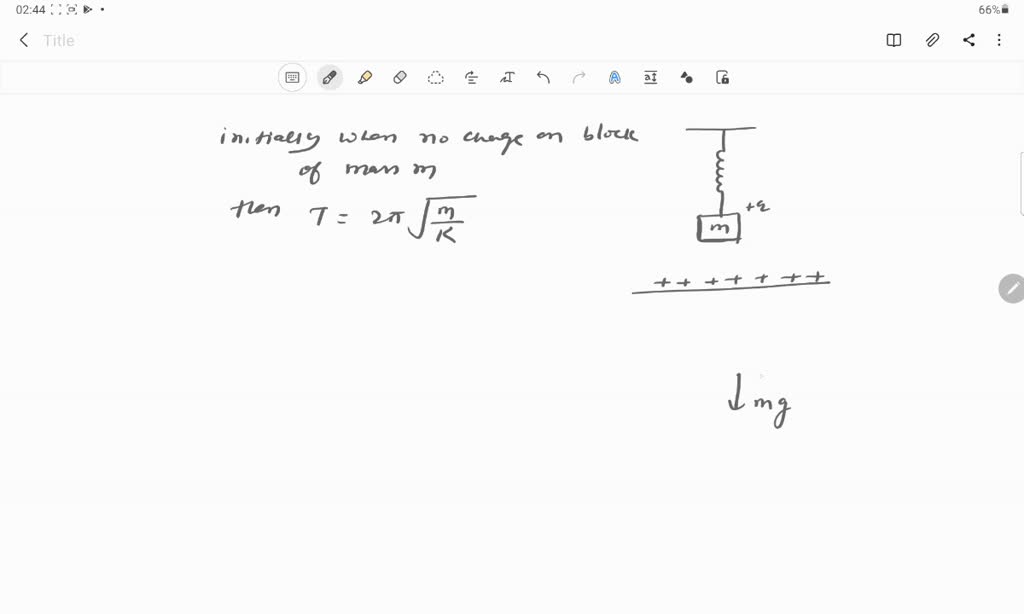 A spring block system undergoes vertical oscillations above a large ...