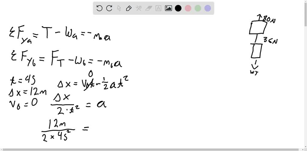CP Two boxes, A and B, are connected to each end of a light vertical ...