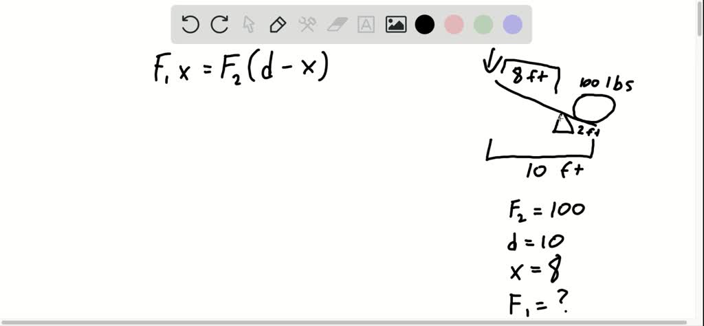 SOLVED:Physics For Exercises 64 to 69, solve. Use the lever system ...