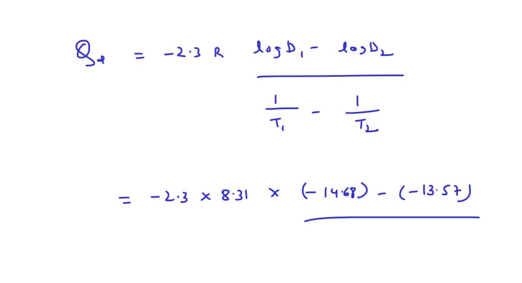 Below is shown a plot of the logarithm (to the base 10 ) of the diffusion coefficient versus ...