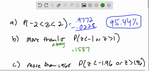 SOLVED: For a standard normal distribution, find the percentage of data ...