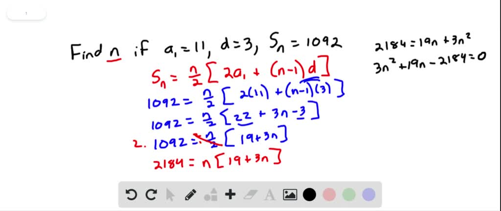 SOLVED:How many terms must be added in an arithmetic sequence whose first term is 11 and whose ...