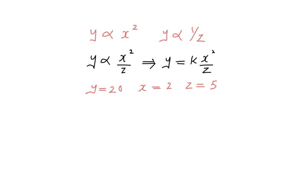 SOLVED:Construct a mathematical model given the following. y is directly proportional to the ...
