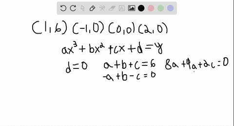 SOLVED:Find an expression for a cubic function f if f(1)=6 and f(-1)=f(0)=f(2)=0