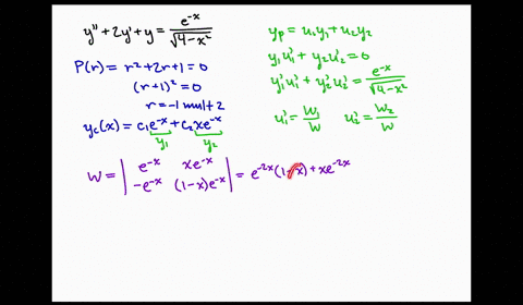 SOLVED:Use the variation-of-parameters method to find the general ...