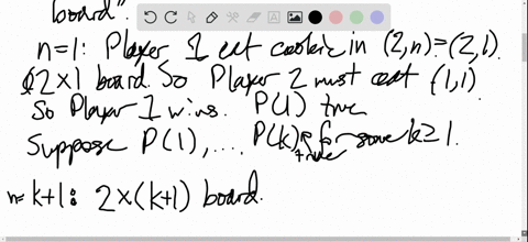 Prove that the first player has a winning strategy for the game of ...