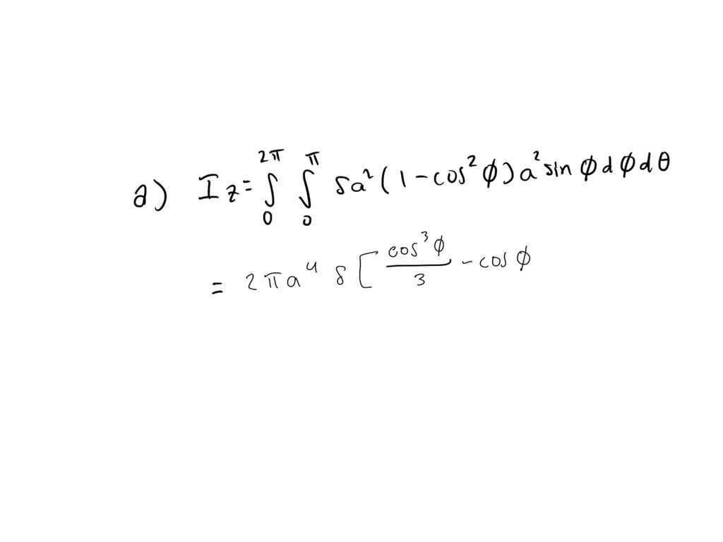 SOLVED:a. Find the moment of inertia about a diameter of a thin ...