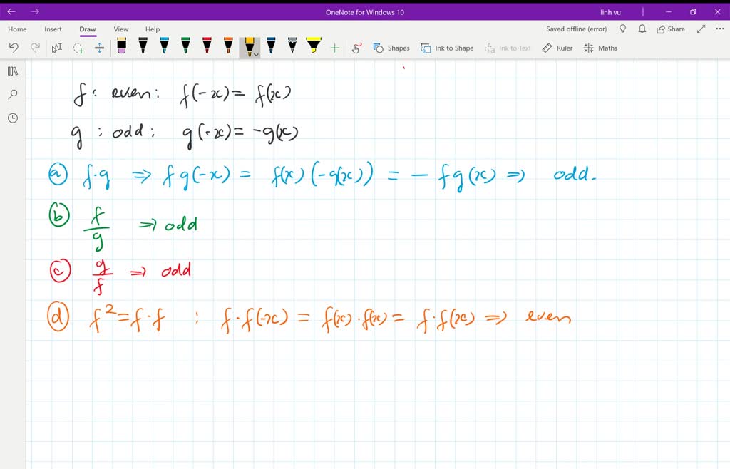 SOLVED Assume That F Is An Even Function G Is An Odd Function And Both F And G Are Defined On 