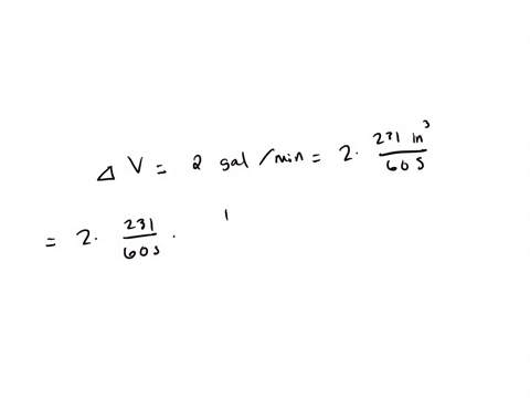 Water flows into a sink as shown in Video V 5.1 and Fig. P 5.7 at a ...