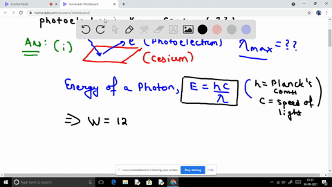 SOLVED:The work function of cesium is 1.9 eV. This is the lowest value ...