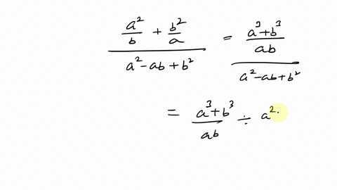 SOLVED:Simplify. (b^-2-a^-2)/(b^-2+2 a^-1 b^-1+a^-2)