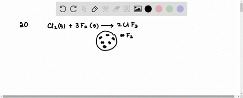 SOLVED:Chlorine gas reacts with fluorine gas according to the balanced ...