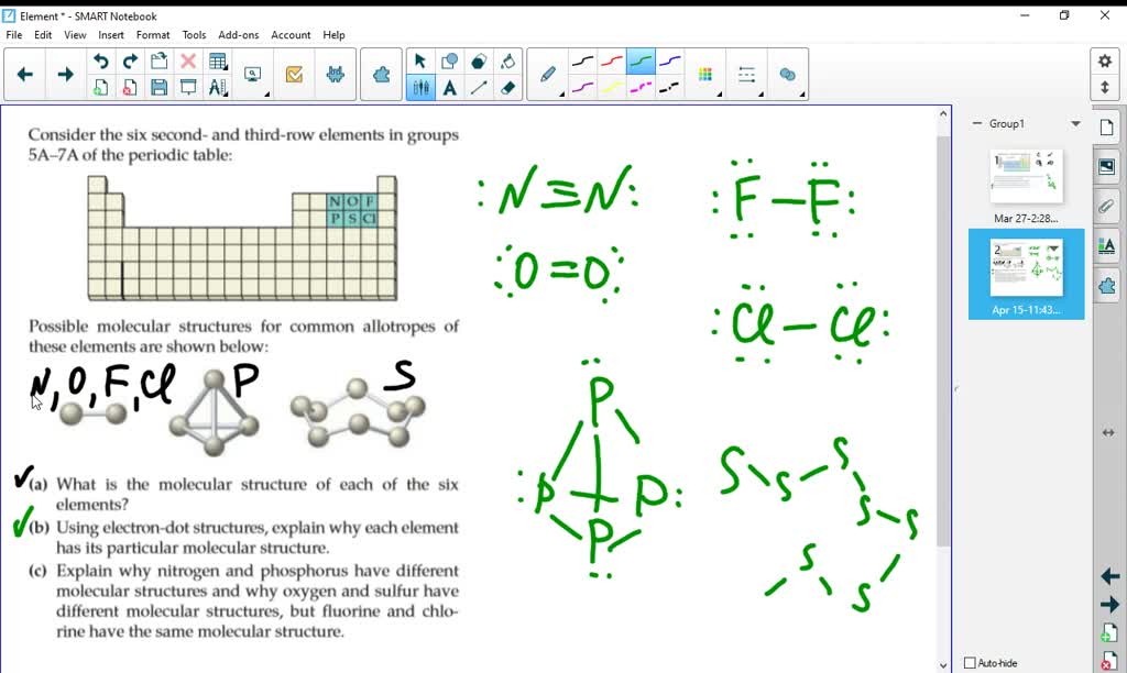 SOLVED:Consider the six second- and third-row elements in groups 5 A-7 A of the periodic table ...