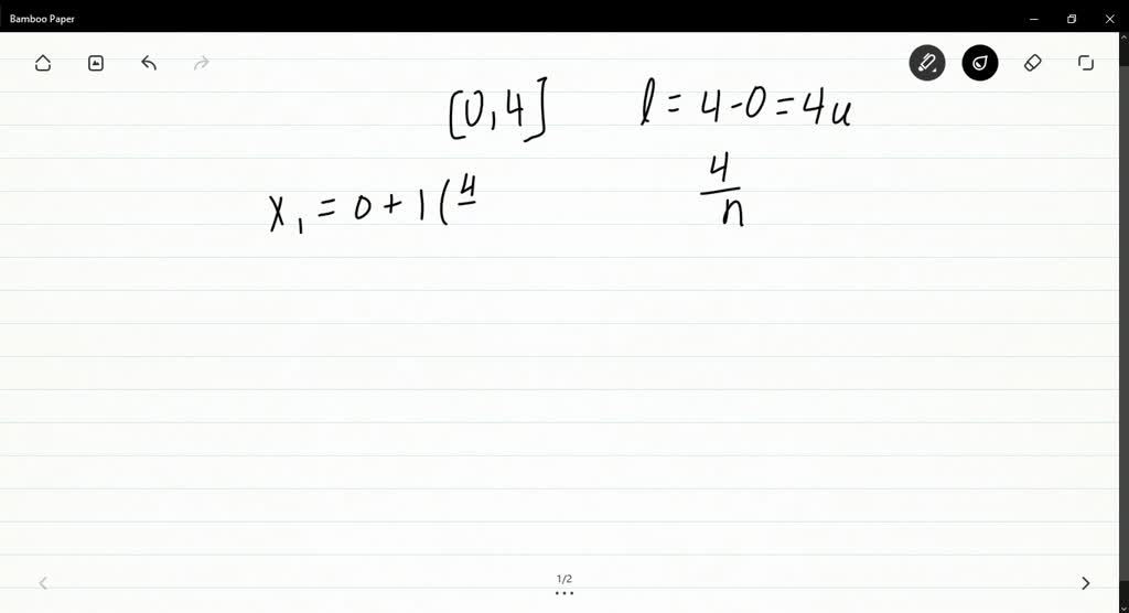 SOLVED: If the given interval is divided into n equal subintervals, find the width of each ...