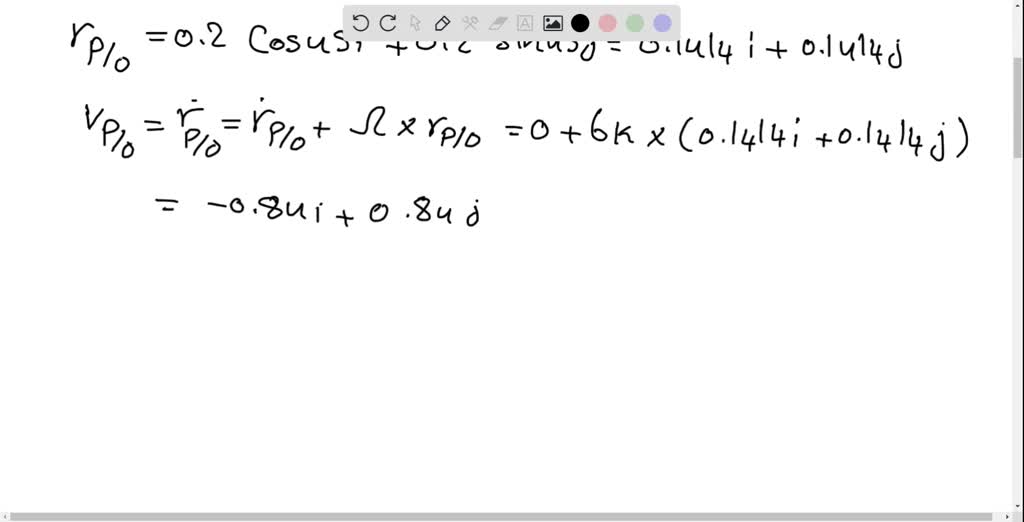 SOLVED:The particle P slides around the circular hoop with a constant angular velocity of θ̇=6 ...