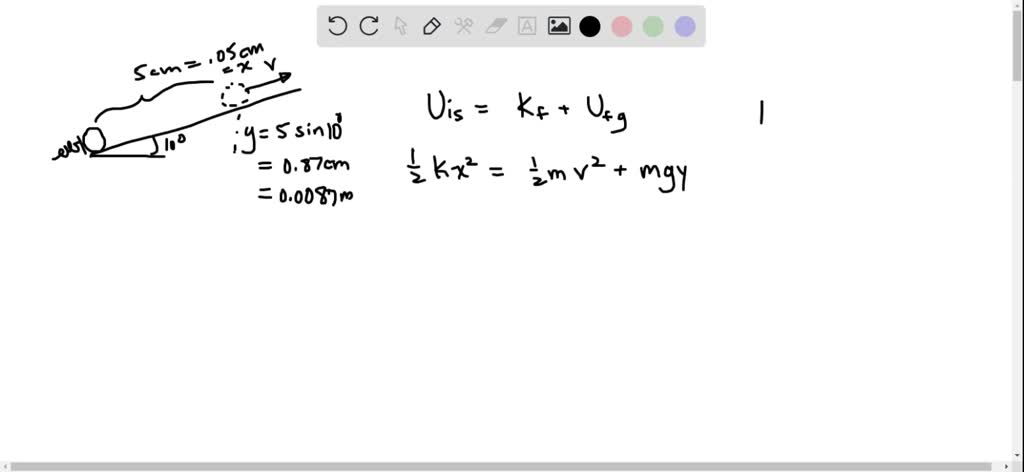The ball launcher in a pinball machine has a spring that has a force ...