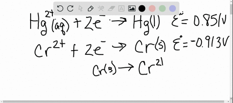 SOLVED:For each of these pairs of half-reactions, write the balanced ...