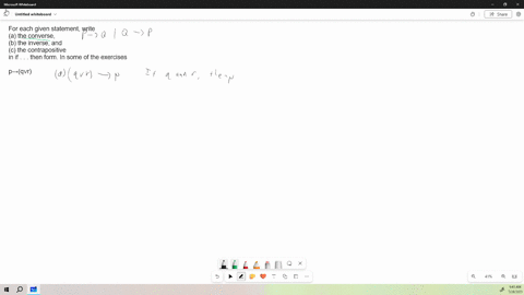 SOLVED:6. Let p, q, r denote primitive statements. Write the converse, nverse, and ...