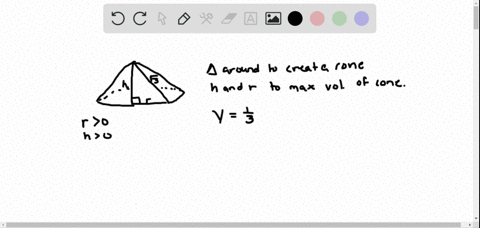 SOLVED:A right triangle whose hypotenuse is √(3) m long is revolved about one of its legs to ...