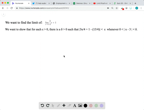 SOLVED:Using the ε-δDefinition of Limit In Exercises 45-56 , find the ...